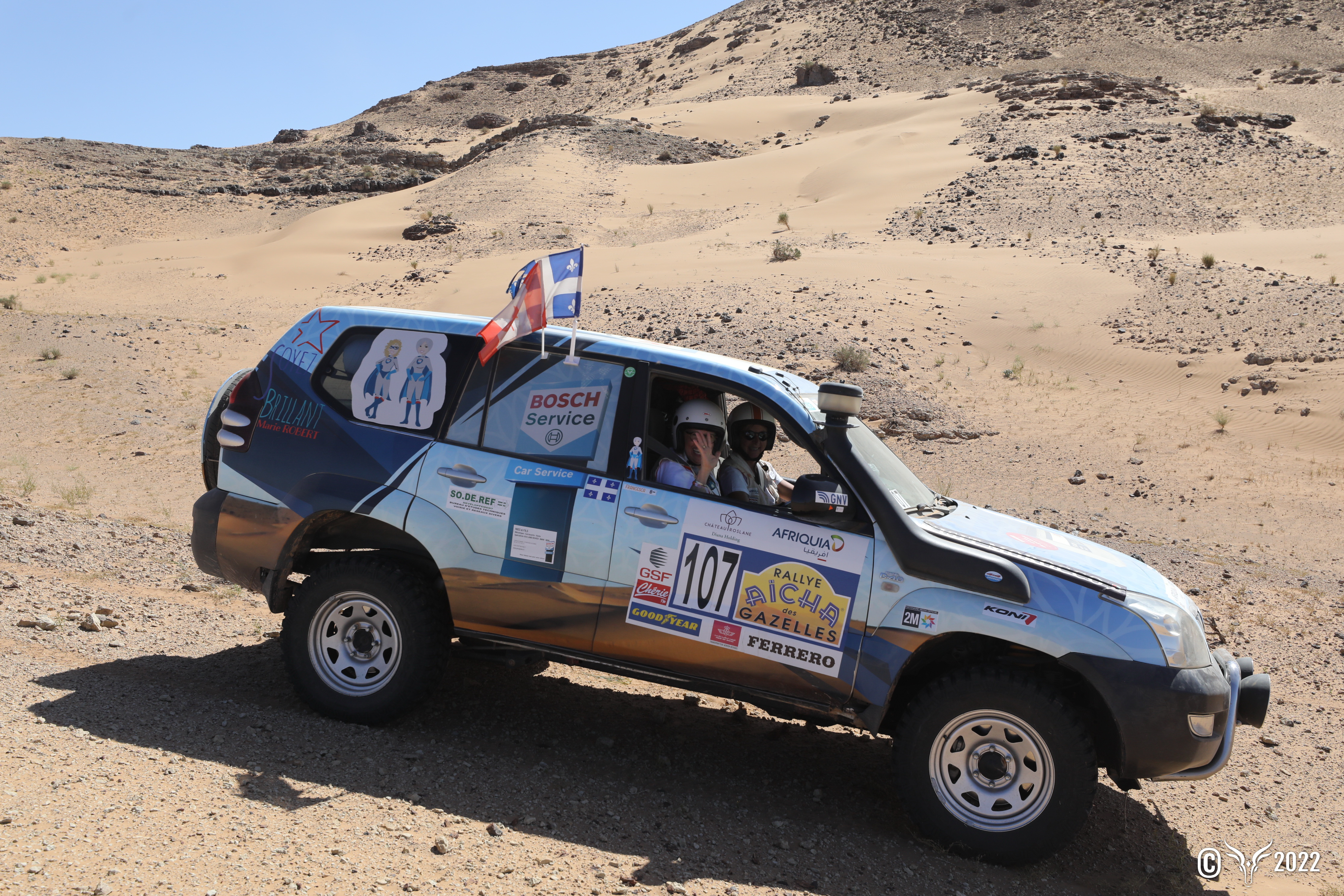 M-1 avant le départ du Rallye Aïcha des Gazelles du Maroc (3 au 18 mars ...